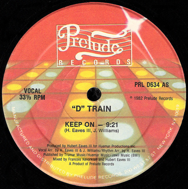 D Train - Keep On [Prelude Records:1982] - allmusic.jp
